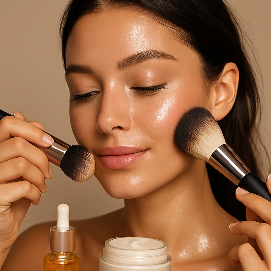 Makeup with a natural glow: how to use skincare as a makeup base – La PIEL
